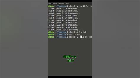 Ltk Teil 36 Shred V U Teil 7 Mibalinuxtech Mibamathematik Youtube