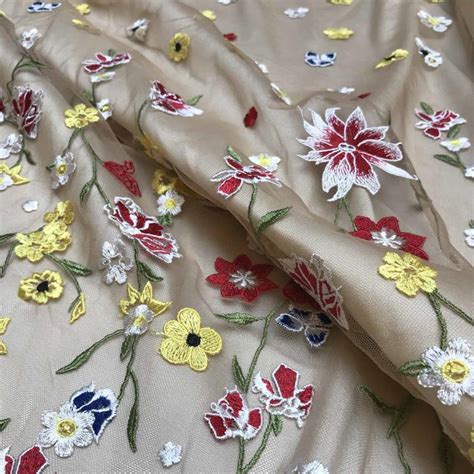 Illusion Mesh Floral Embroidery
