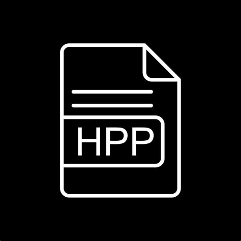 HPP File Format Line Inverted Icon Design Vector Art At Vecteezy