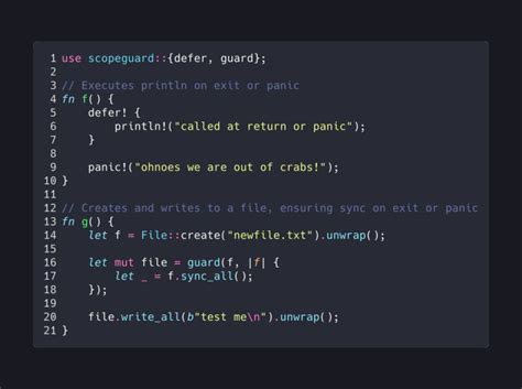 Orhun Parmaksız On Linkedin Rustlang Library Defer Scope Raii Guard Programming Pattern