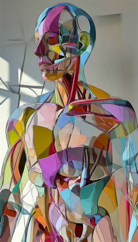 dynamic abstract art reflecting the effects of declining muscle