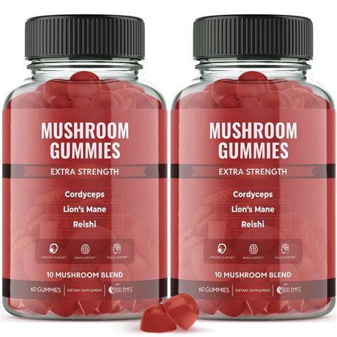 Dr Emys Super Complex Health Mushroom Gummies 10 Blend Chewables For