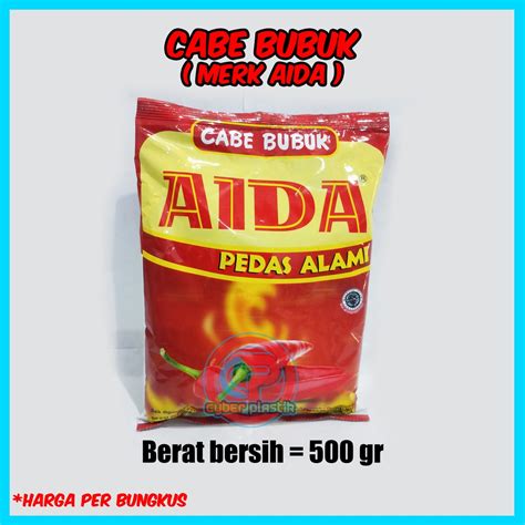 Jual Cabe Bubuk Aida Kemasan 500 Gr Shopee Indonesia