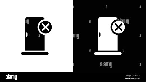 No Entry Icon Set In Thin Line Outline Style And Linear Vector Sign Stock Vector Image And Art Alamy