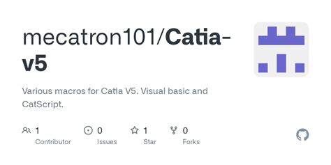Github Mecatron101catia V5 Various Macros For Catia V5 Visual