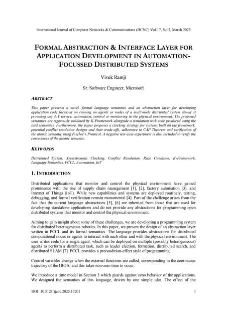 Formal Abstraction And Interface Layer For Application Development In