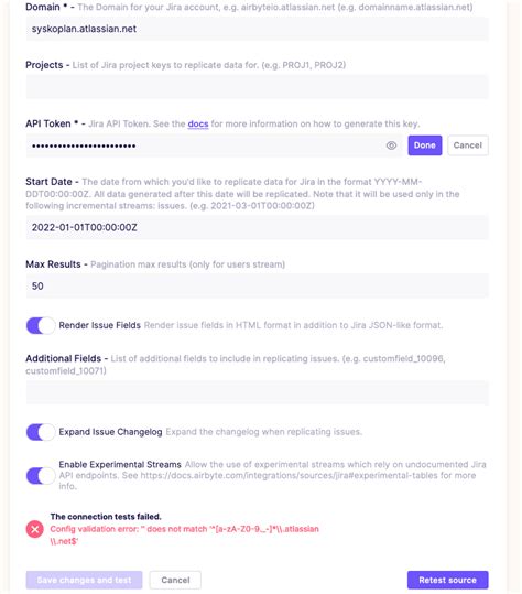 Source Jira Can Not Connect To Source With Faros Ai Connector