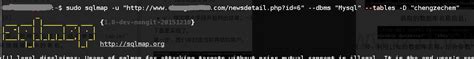 sqlmap 入门