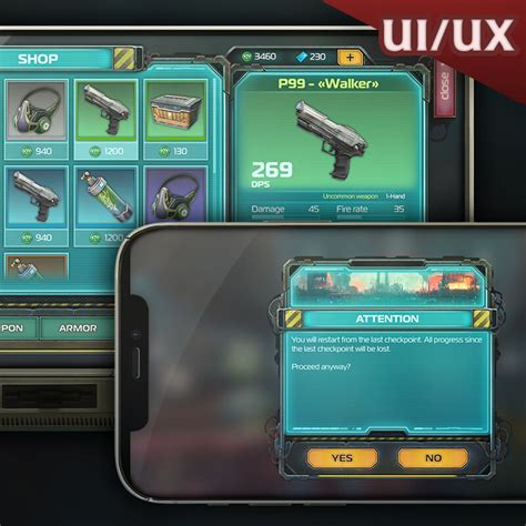 Sergey Tuzhikov Uiux Cyberpunk Post Apocalypse Game