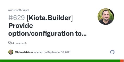 Kiotabuilder Provide Optionconfiguration To Generate Project