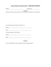Answer Sheet Lab Three Point Linkage Mapping Docx Answer Sheet For Genetics Lab