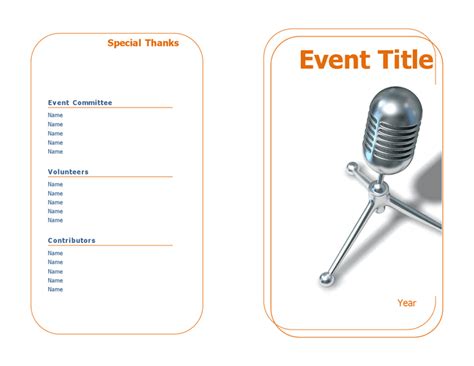 Event Program Template In Word And Pdf Formats
