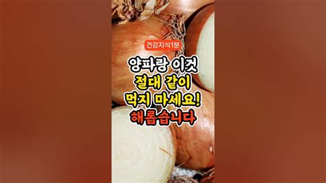 양파랑 이것 절대 같이 먹지 마세요 🚨 몸에 해롭습니다 양파궁합 건강정보 건강 건강음식 Youtube