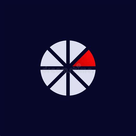 circular graph with red segment indicates data allocation and