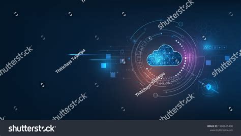 Cloud Computing Conceptabstract Cloud Connection Technology Stock Vector Royalty Free