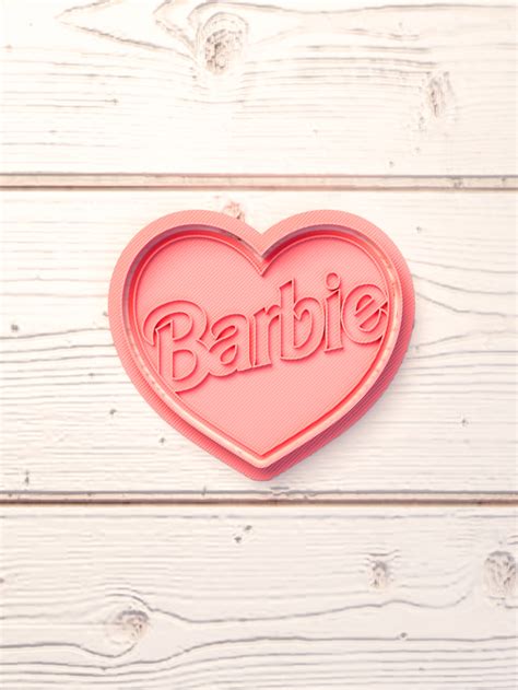 Barbie Logo Corazon Deliprint Cortantes Y Stencils