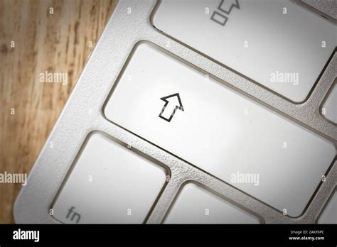 Computer Keyboard Silver Keyboard Of A Laptop With Button SHIFT Isolated Home Office With