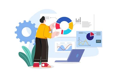 Premium Vector Data Analysis Illustration Concept On White Background