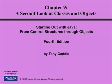 Ppt Chapter 9 A Second Look At Classes And Objects Powerpoint Presentation Id5713483