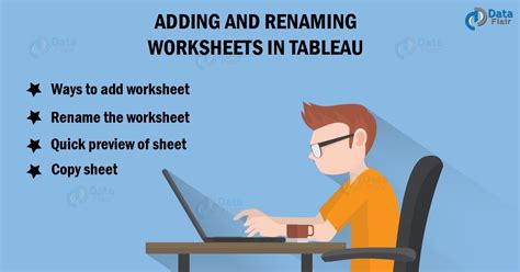 adding worksheets and renaming worksheet in tableau dataflair
