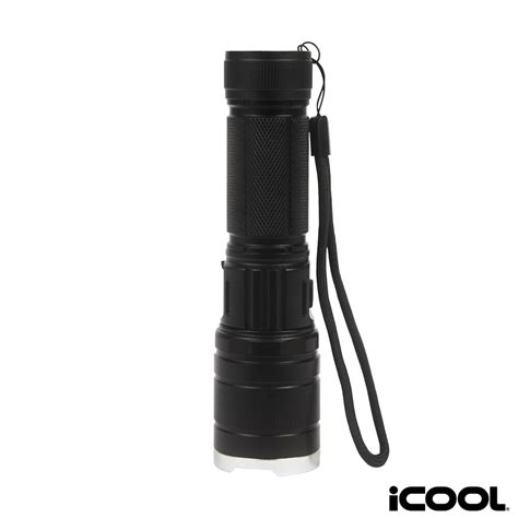 Icool® Telluride Rechargeable 480 Lumen Aluminum Tactical Flashlight Promotional Giveaway