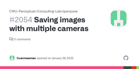Saving Images With Multiple Cameras · Issue 2054 · Cmu Perceptual Computing Labopenpose · Github