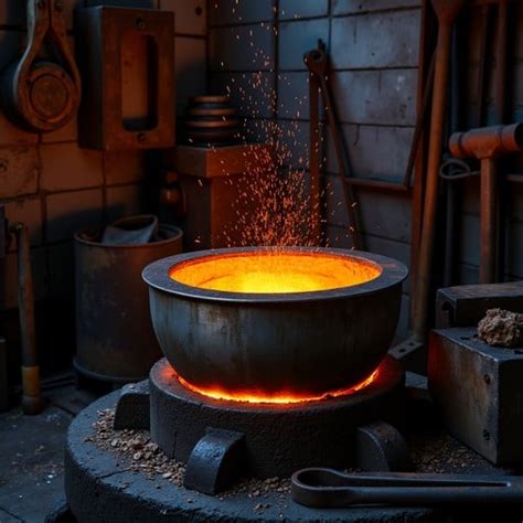 Free Molten Metal Crucible Image Crucible Metalworking Forge