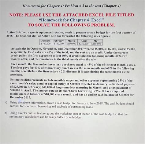 Homework For Chapter 4 Problem 3 In The Text