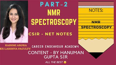 Nmr Spectroscopy Part 2 Csir Net Youtube