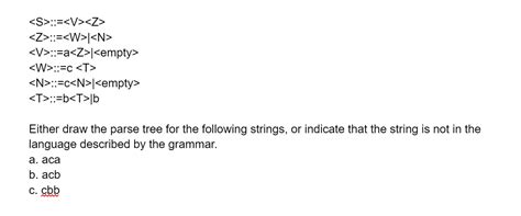 Solved Ac Cbbeither Draw The Parse