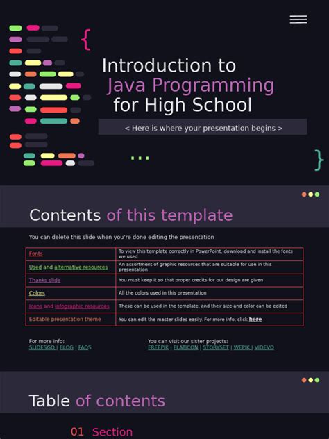 Introduction To Java Programming For High School By Slidesgo Pdf