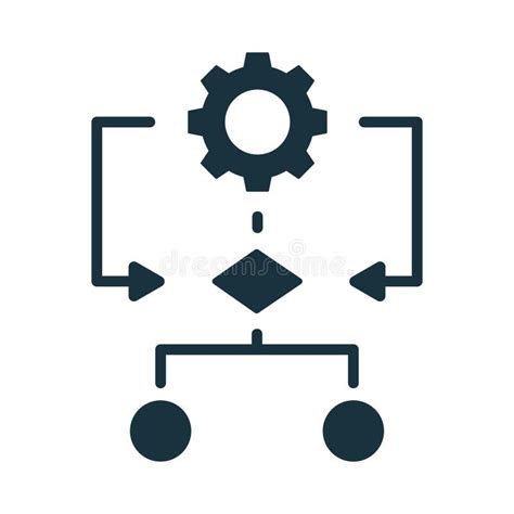 Algorithm Managing Process With Automated System And Gear Icon Stock Vector Illustration Of