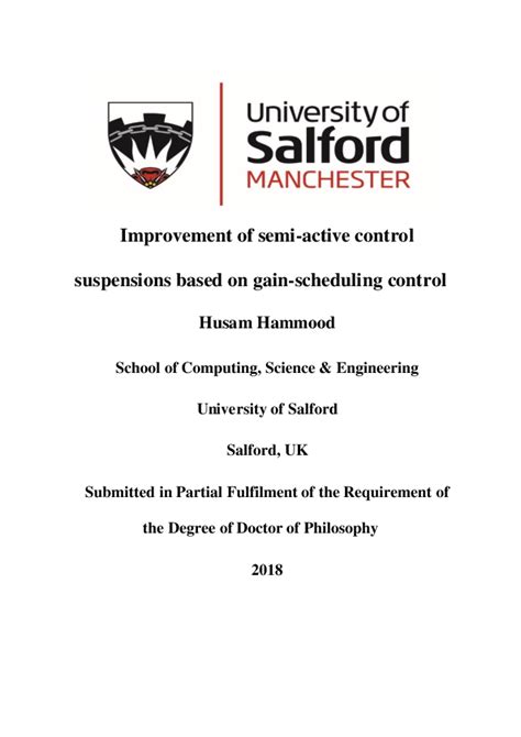 Pdf Improvement Of Semi Active Control Suspensions Based On Gain Scheduling Control