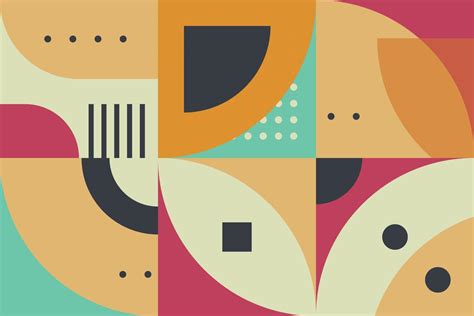 Very Beautiful Geometric Shapes Seamless Pattern It Consists Of A Polyhedron Such As A Circle