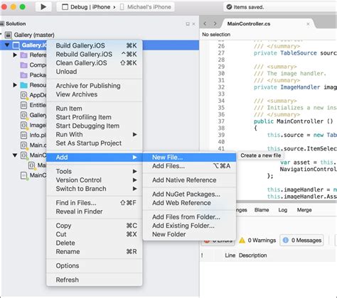 creating a uiviewcontroller and uitableview xamarin blueprints [book]