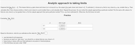 solved numerically approximating limits suppose that lim