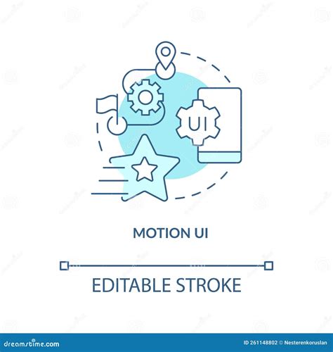 Motion Ui Turquoise Concept Icon Stock Vector Illustration Of Linear