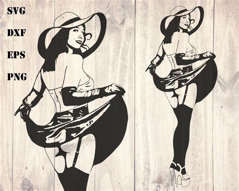 Sexy Pin Up Girl Svg Dxf Png Eps Files Cuttable Files Etsy Australia