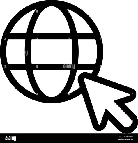 Website And Mouse Cursor Icons Click On The Browser Editable Vector