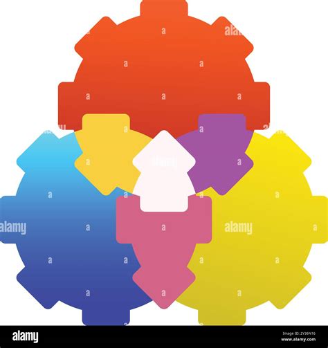 Interlocking Colorful Gears Are Symbolizing Teamwork And Collaboration In This Illustration