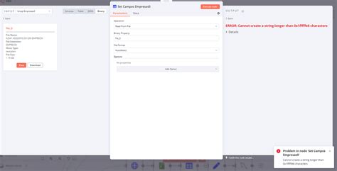 Error Cannot Create A String Longer Than 0x1fffffe8 Characters