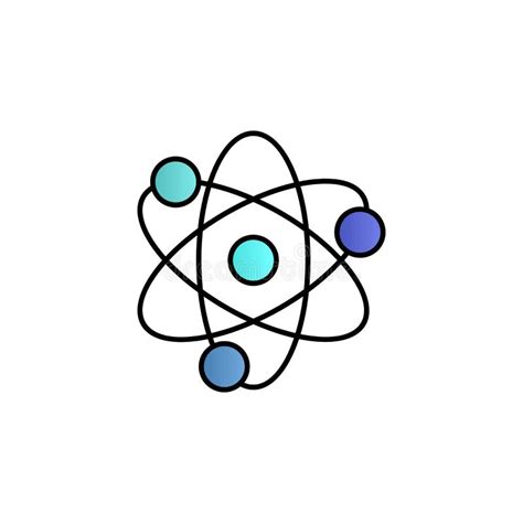 atom color gradient vector icon stock illustration illustration of outline design 195455389