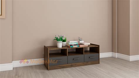 ТВ шкаф Хироу дъб вотан с черно шагре ️ ТОП Цена — МебелМаг