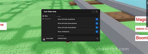 Cart Ride Into Rdite Teleports Inf Yield Spam Buttons Scripts