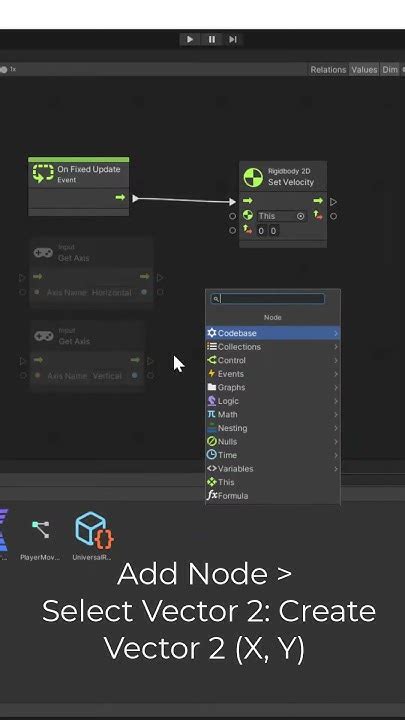 Add 2d Player Movement With Visual Scripting In Unity Shorts Youtube