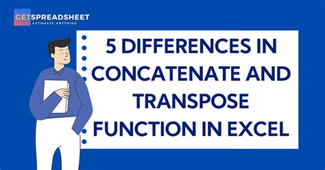 5 Differences In Concatenate And Transpose Function In Excel