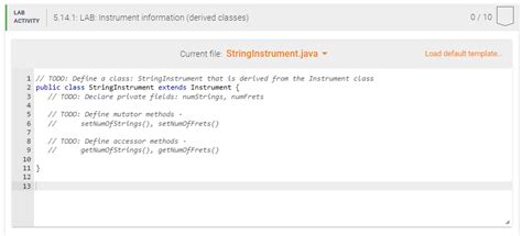 solved 5 14 lab instrument information derived classes
