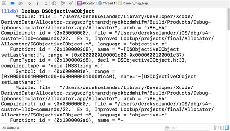 advanced apple debugging and reverse engineering chapter 25 sb examples improved lookup kodeco