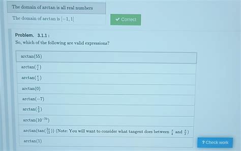 Solved The Domain Of Arctan Is All Real Numbers The Domain Chegg Com