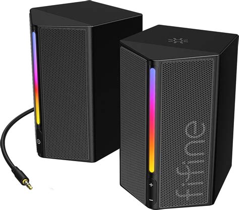 Fifine Computer Speakers Gaming Speakers For Desktop With Rgb Volume